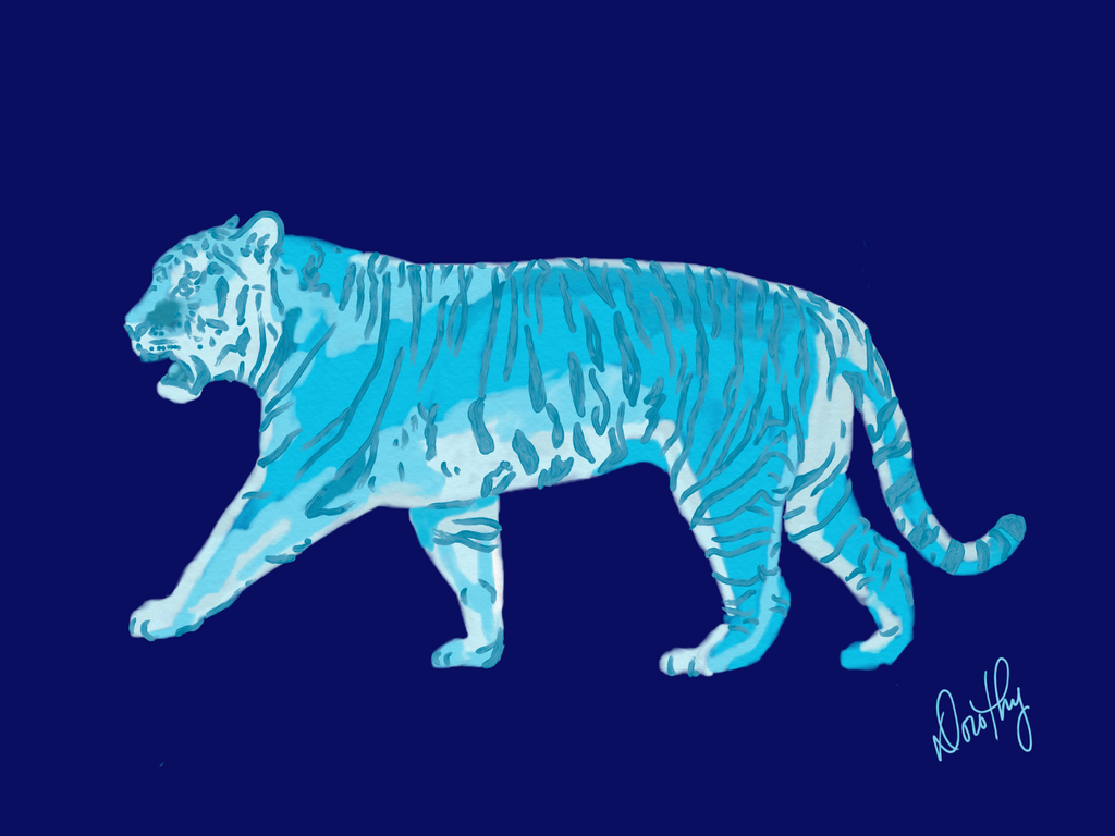 blue tiger background
