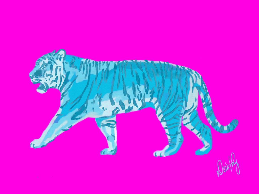 blue tiger background